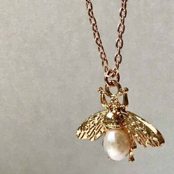 Jewelry | Rose Gold Bumble Bee Pendant Necklace 24 Insect | Poshmark